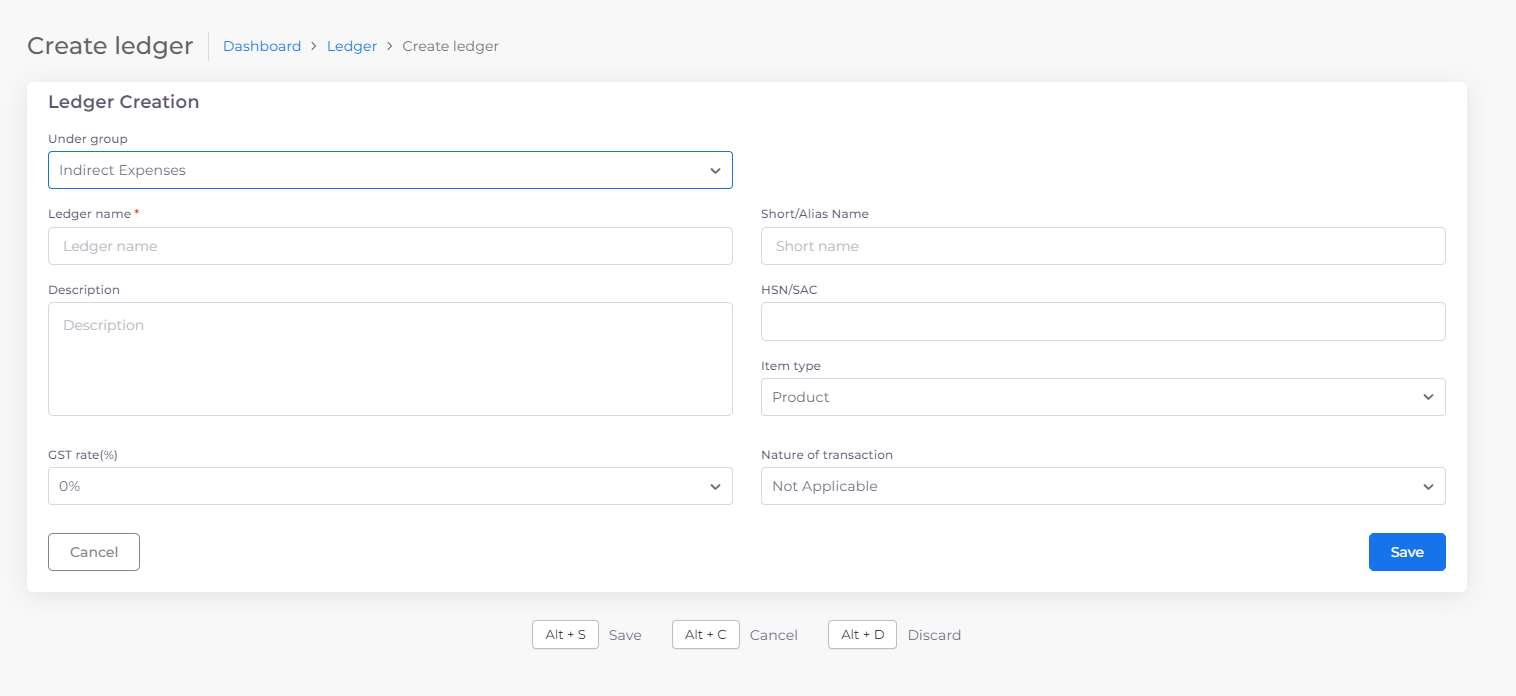 Indirect Expenses - Munim Digital Accounting Software