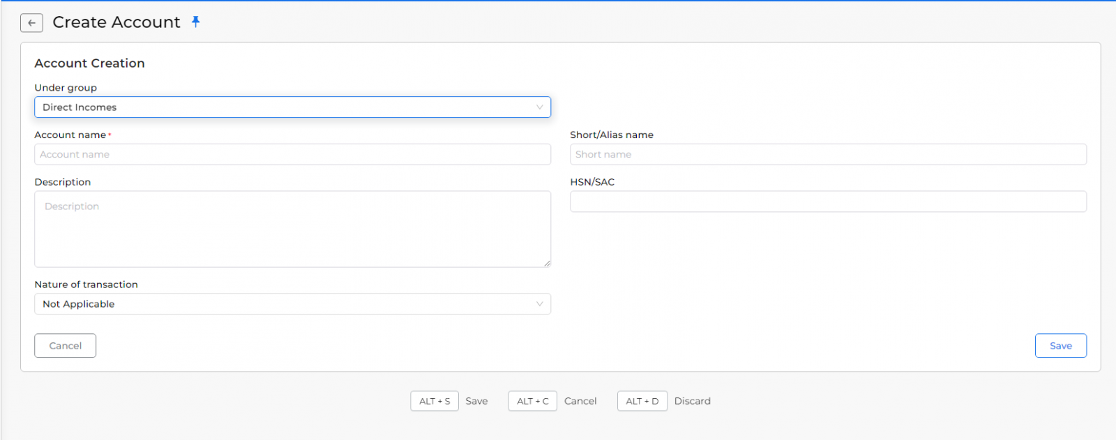 Direct Incomes - Munim Digital Accounting Software
