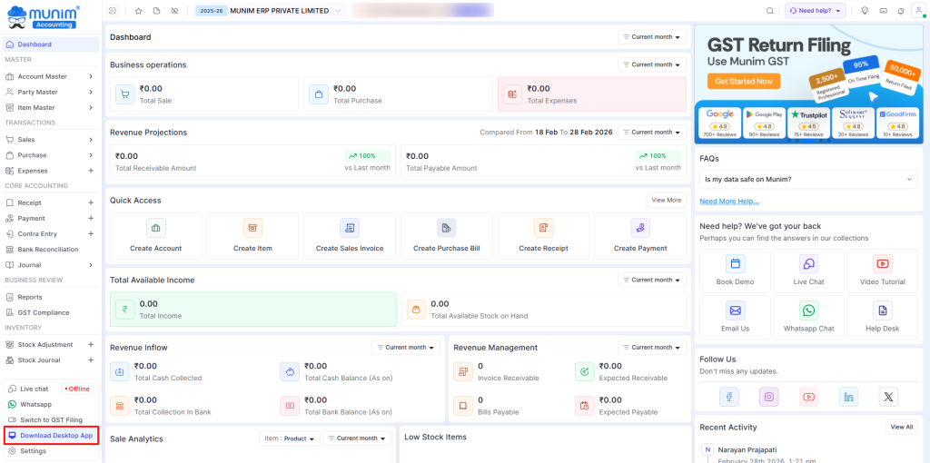 Helpdesk Support - Munim How to install Munim App on your desktop