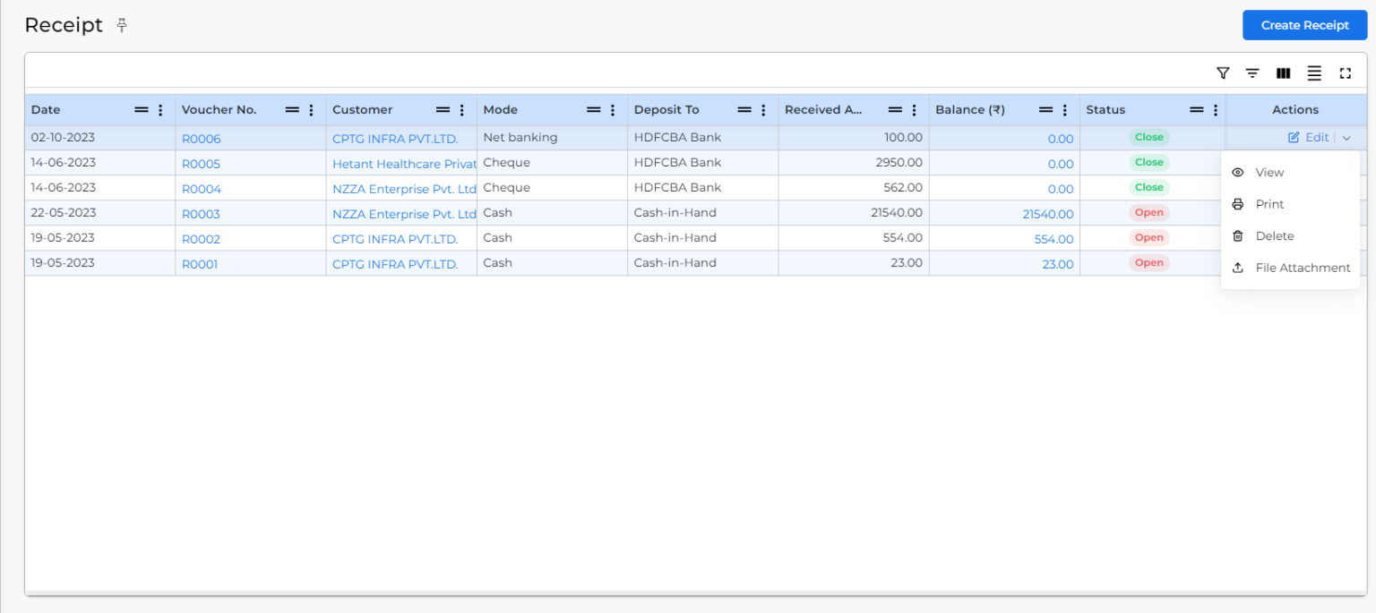 Manage Sales Receipts Easily | Munim Helpdesk