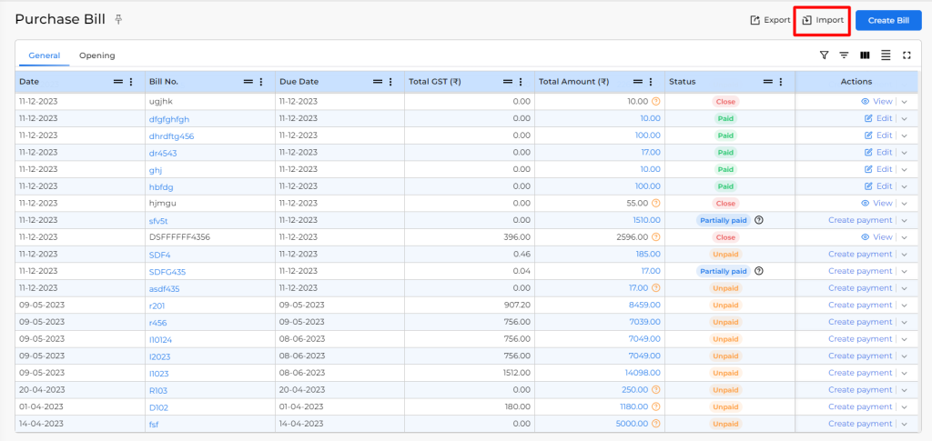 Purchase Bill Management | Munim Helpdesk