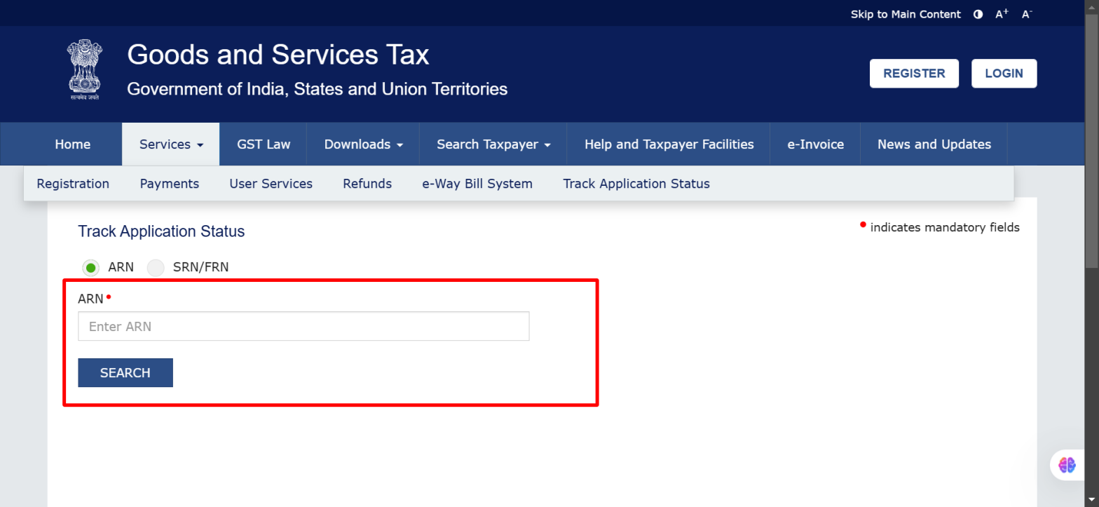 ARN Number: How to Track GST ARN Status Online?